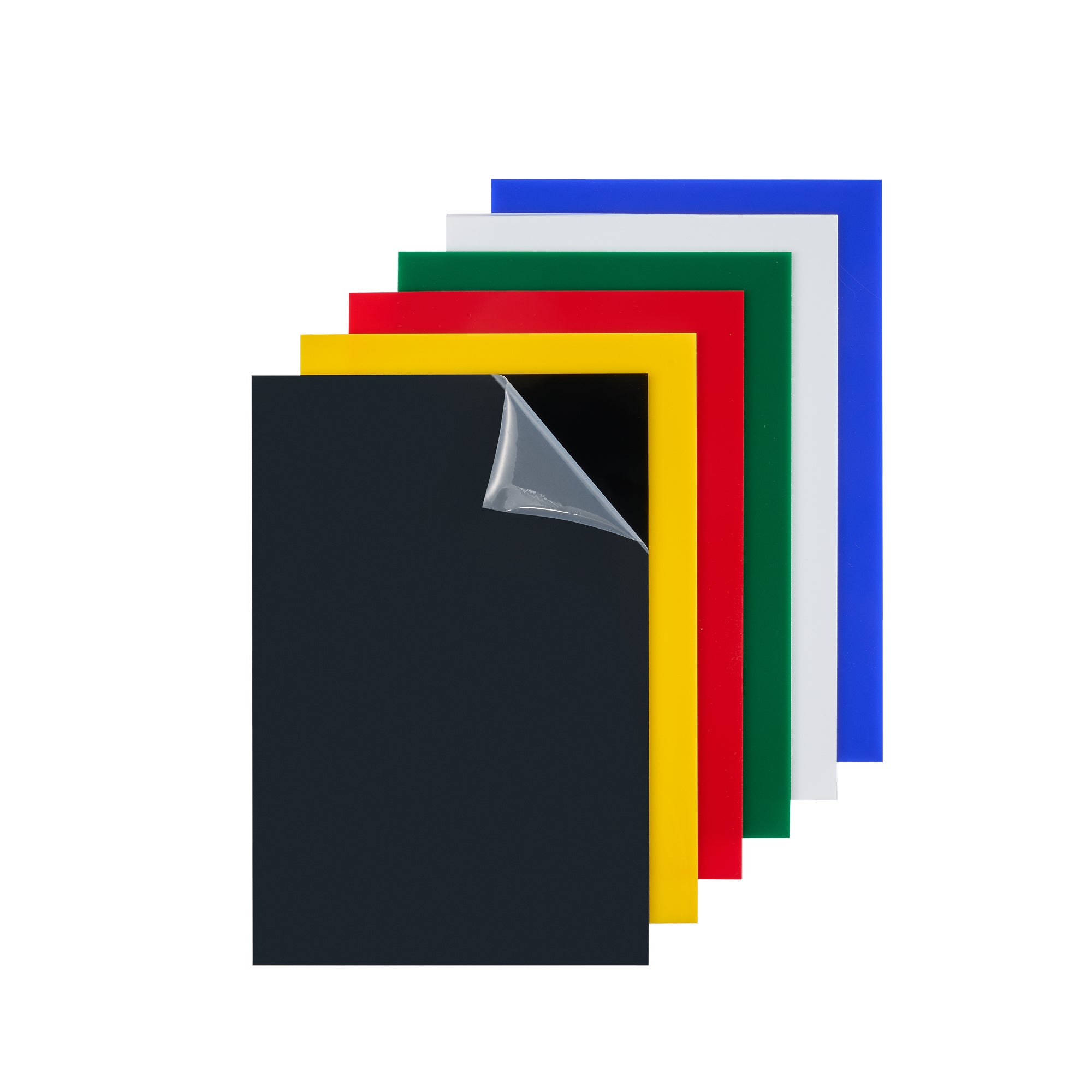 OMTech Pack de 6 láminas acrílicas de colores, placas de plexiglás de ...